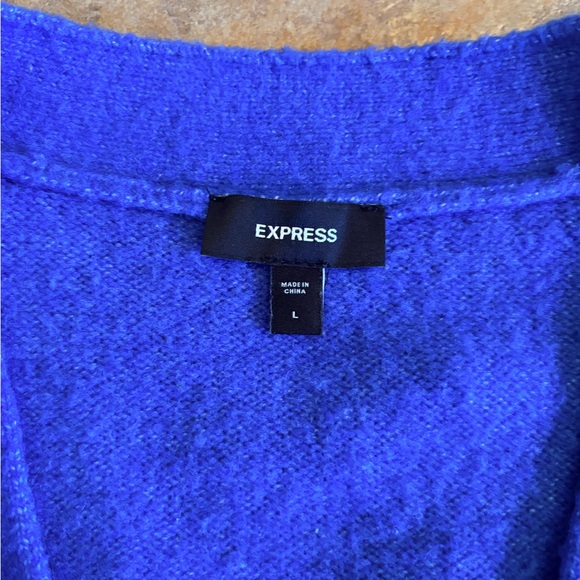 Express | Sweaters | Express Blue Sweater With Bow Accents | Poshmark